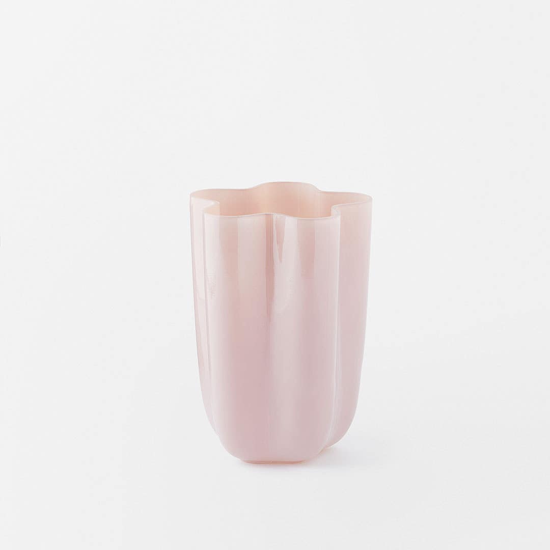 Shop Amara Glass Vase Small- Milky Pink Online |Bed Bath N' Table
